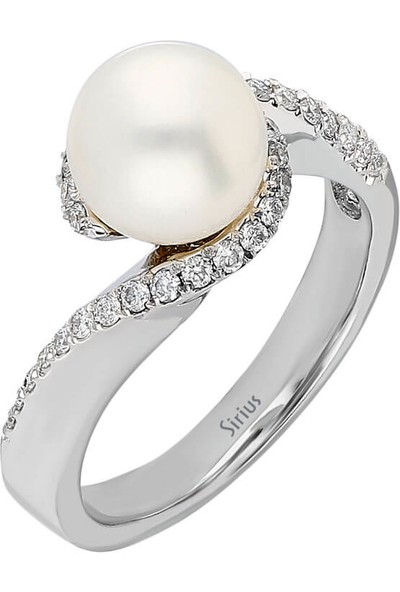Sirius Pırlanta Taşlı İnci Yüzük