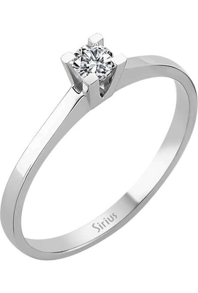 Sirius F Renk 0,15 Karat Pırlanta Tektaş Yüzük 0415R0036