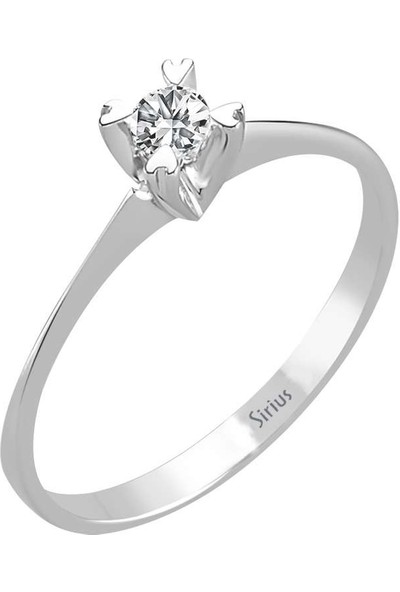Sirius E Renk 0,11 Karat Pırlanta Tektaş Yüzük 0404R0159
