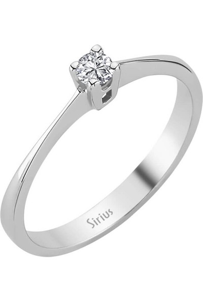 Sirius G Renk 0,10 Karat Pırlanta Tektaş Yüzük 0401R0016