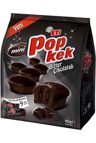 Eti Mini Pop Kek Bitter Çikolatalı 162 gr