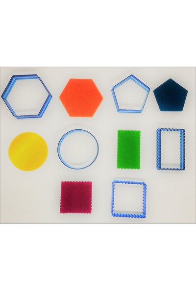 Pasta Works Geometrik Şekiller 5'li Polikarbon Kopat Kurabiye Kalıbı - Altıgen, Beşgen, Yuvarlak, Dikdörtgen, Kare Pasta Works Geometrik Şekiller 5'li Polikarbon Kopat Kurabiye Kalıbı - Altıgen, Beşgen, Yuvarlak, Dikdörtgen, Kare