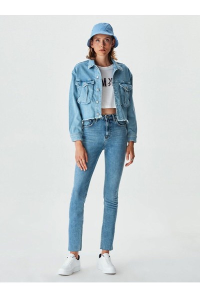 LTB Lıwet Montı Wash Kadın Jean Ceket