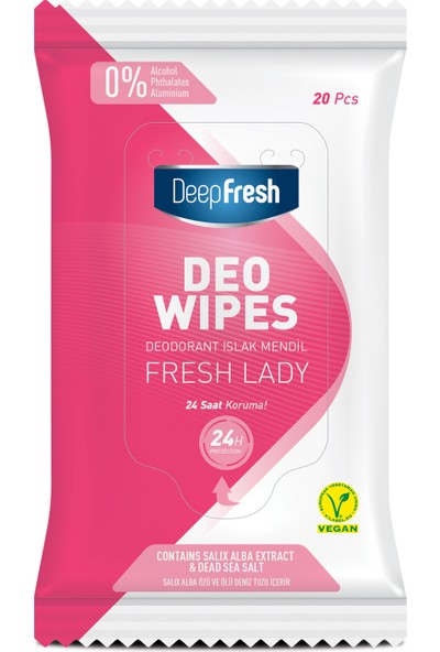 Deep Fresh Deodorant Islak Mendil Fresh Lady 20 Yaprak Deep Fresh Deodorant Islak Mendil Fresh Lady 20 Yaprak