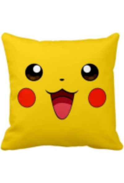 Heno Butik Kareli Pikachu Peluş Yastık Heno Butik Kareli Pikachu Peluş Yastık