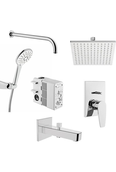 Artema Q-Line Ankastre Duş Seti, (Snow El Duşlu) – A49274