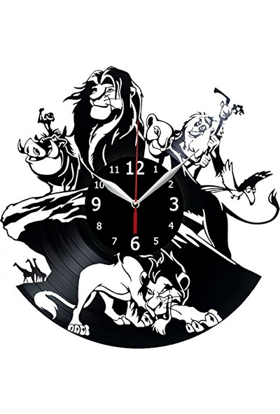 Nefes Aslan Kral Duvar Saati Mdf (Ahşap) 40X40