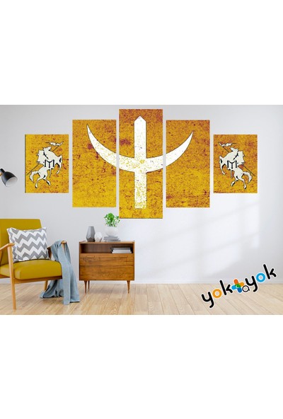 Nefes Selçuklu Bayrağı Görselli Dekoratif Duvar Dekorasyon Ahşap (Mdf) Tablosu