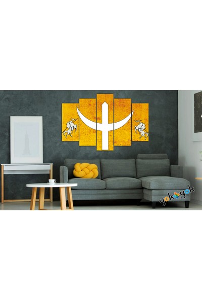 Nefes Kayı (Ilk Osmanlı ) Fetih Sancağı Ahşap Dekoratif & Dekorasyon Duvar Tablosu - ( Iyi & Mdf)