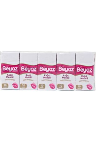 Beyaz Güvercin Mendil 10'lu