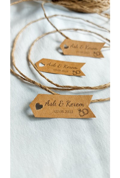 Çikoleyt Design Düğün, Nişan, Nikah Kraft Etiket (2,5x6cm) 50 Adet Çikoleyt Design Düğün, Nişan, Nikah Kraft Etiket (2,5x6cm) 50 Adet
