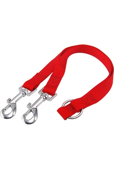 Pawin Ikili Köpek Gezdirme Tasması Kırmızı 44+44 cm Pawin Ikili Köpek Gezdirme Tasması Kırmızı 44+44 cm