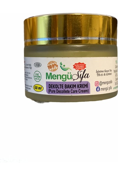 Mengü Şifa Boyun ve Dekolte Bakım Kremi 50 ml %100 Doğal