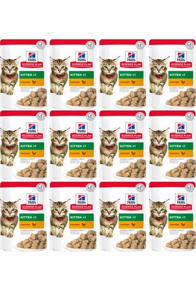 Hills Hill’s Science Plan Tavuklu Yavru Yaş Kedi Maması 85 gr x 12 Adet Hills Hill’s Science Plan Tavuklu Yavru Yaş Kedi Maması 85 gr x 12 Adet