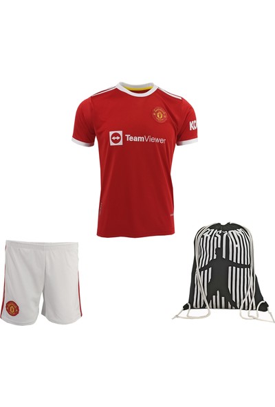 Manchester Ronaldo Çocuk Forma Şort ve Çanta Manchester Ronaldo Çocuk Forma Şort ve Çanta