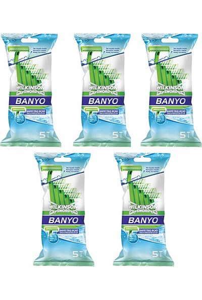 Wilkinson Sword Banyo Tıraş Bıçağı 5'li x 5 Adet Wilkinson Sword Banyo Tıraş Bıçağı 5'li x 5 Adet