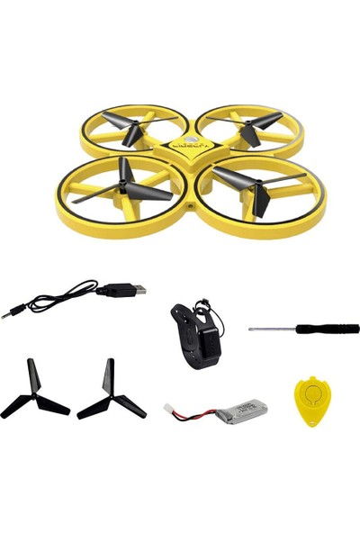 Fema ZF04MINI Kızılötesi Indüksiyon El Kontrol Drone Sarı Fema ZF04MINI Kızılötesi Indüksiyon El Kontrol Drone Sarı