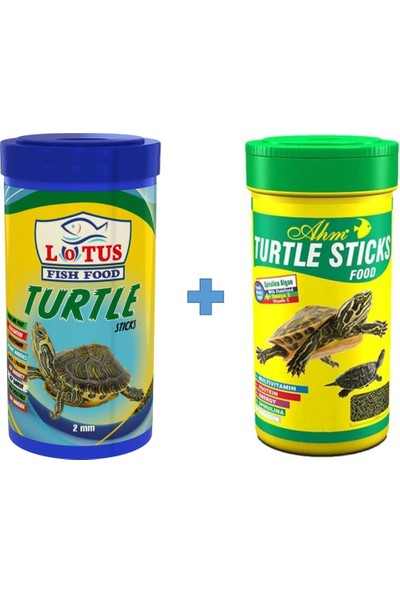 Lotus Turtle Sticks 250 ml + Ahm Turtle 250 ml Kutu Sürüngen Kaplumbağa Yemi Lotus Turtle Sticks 250 ml + Ahm Turtle 250 ml Kutu Sürüngen Kaplumbağa Yemi