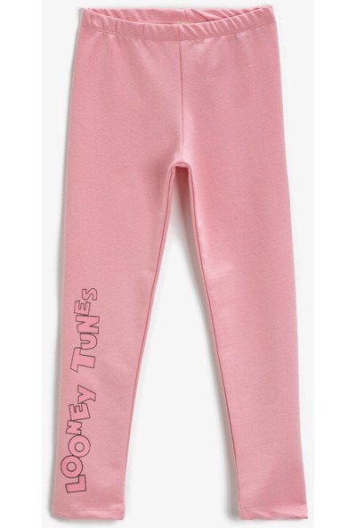 Koton Looney Tunes Lisanslı Baskılı Beli Lastikli Tayt