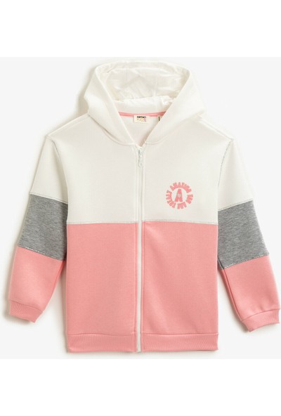 Koton Blok Renkli Sweatshirt Fermuarlı