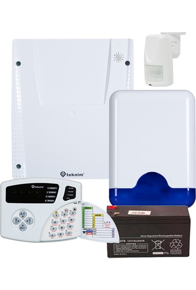Teknim Set VAP-404PTA Pstn Li Alarm Seti (Akü Dahil) Teknim Set VAP-404PTA Pstn Li Alarm Seti (Akü Dahil)