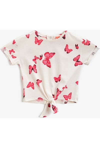 Koton Kids Kelebek Baskili Tisört Pamuklu