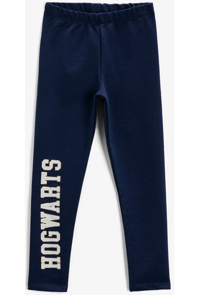 Koton Kız Çocuk Hogwarts Baskılı Beli Lastikli Pamuklu Tayt