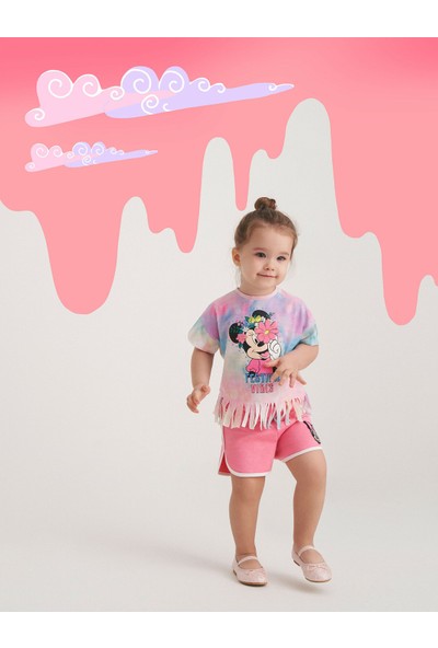Koton Kız Bebek Minnie Mouse Tişört Lisanslı Baskılı