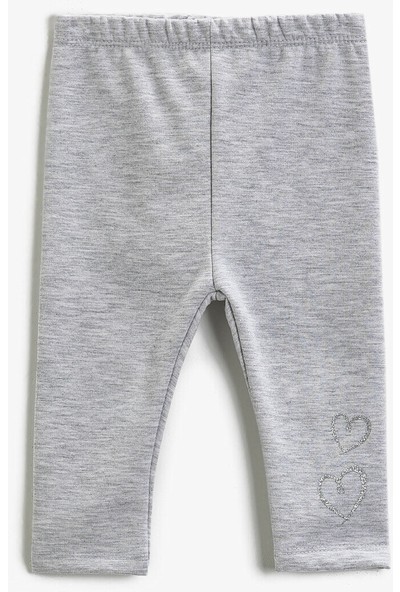 Koton Kalp Baskılı Tayt Beli Lastikli