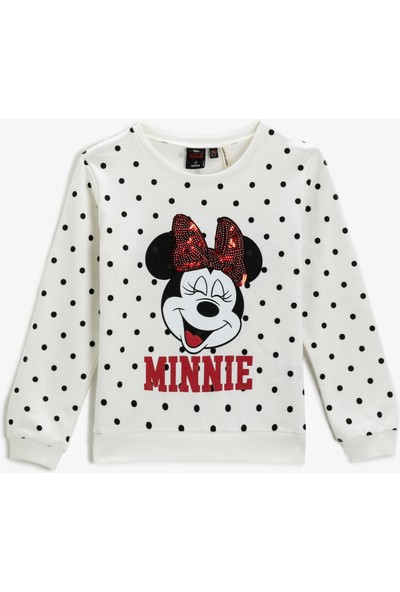 Koton Kız Çocuk Disney Lisanslı Sweatshirt Uzun Kollu Bisiklet Yaka