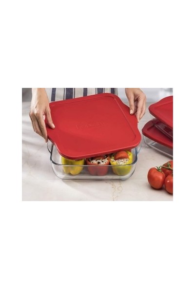 Paşabahçe Plastik Kapaklı Kare Tepsi Borcam 256 mm x 220 mm Paşabahçe Plastik Kapaklı Kare Tepsi Borcam 256 mm x 220 mm