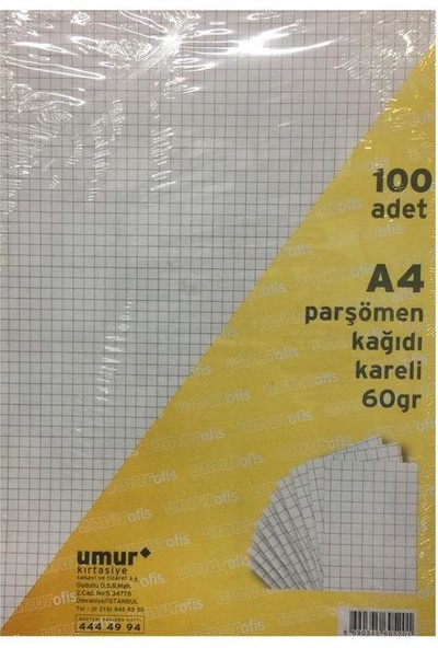 Umur Kareli Parşömen Kağıdı A4 60 gr 100 Adet
