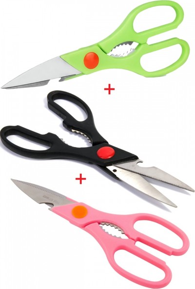 Tilbe Home 3 Adet Mutfak Makası Çok Amaçlı Kapak Açıcı Ceviz Kırıcı Paslanmaz Çelik Et ve Sebze Kesme Makası Tilbe Home 3 Adet Mutfak Makası Çok Amaçlı Kapak Açıcı Ceviz Kırıcı Paslanmaz Çelik Et ve Sebze Kesme Makası
