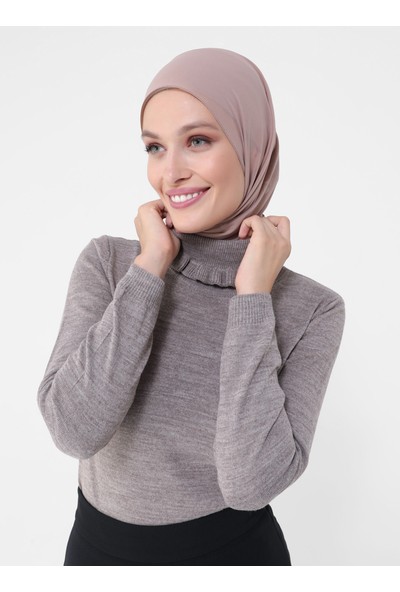 Refka Boğazlı Yaka Triko Kazak - Vizon - Refka Woman Refka Boğazlı Yaka Triko Kazak - Vizon - Refka Woman