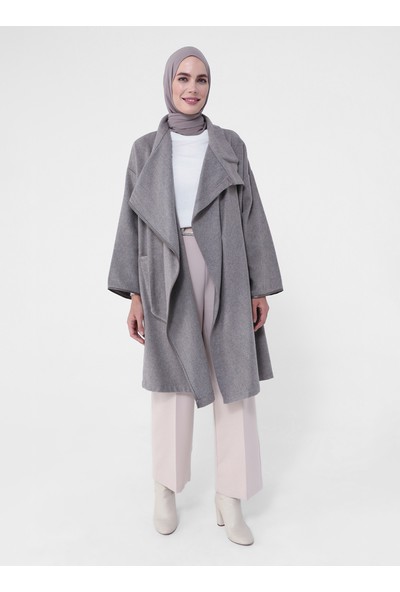 Refka Deri Biye Detaylı Astarsız Kaşe Kap - Vizon - Refka Refka Deri Biye Detaylı Astarsız Kaşe Kap - Vizon - Refka