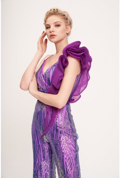 La Vita E Bella Mor Payetli Uzun Tulum Abiye Elbise 3214 La Vita E Bella Mor Payetli Uzun Tulum Abiye Elbise 3214