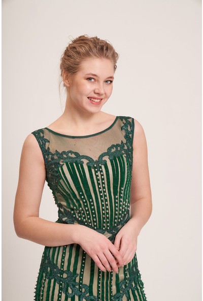 La Vita E Bella Yeşil Sim Flok Portatif Astarlı Inci Taş Çakmalı Abiye 1349 La Vita E Bella Yeşil Sim Flok Portatif Astarlı Inci Taş Çakmalı Abiye 1349