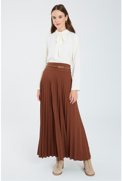 Zühre Pileli Uzun Fındık Etek ETK-0113