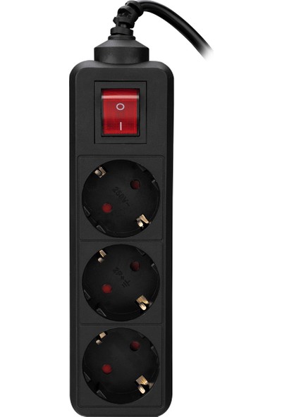 S-Link SPG3-X-3 1.5 m 3'lü Akım Koruyucu Kutu Siyah Priz