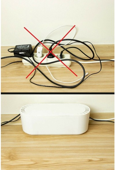 Kablo Düzenleyici - Uzatmalı Priz Koruyucu Kutu