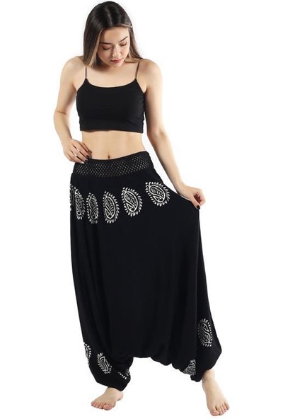 Ka & Ay Ka&ay Yerel Motif Baskılı Beli Lastikli Adana Şalvarı Ka & Ay Ka&ay Yerel Motif Baskılı Beli Lastikli Adana Şalvarı