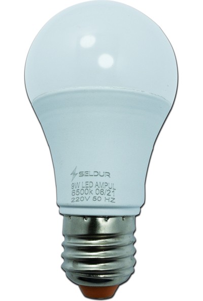 Seldur 9 W 810LM E-27 Duy 6500K Beyaz Işık LED Ampul 10'lu Seldur 9 W 810LM E-27 Duy 6500K Beyaz Işık LED Ampul 10'lu
