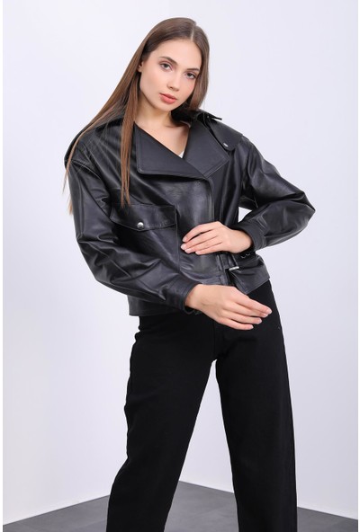 Deri Effect Kadın Oversize Açık Kahve Deri Ceket Deri Effect Kadın Oversize Açık Kahve Deri Ceket