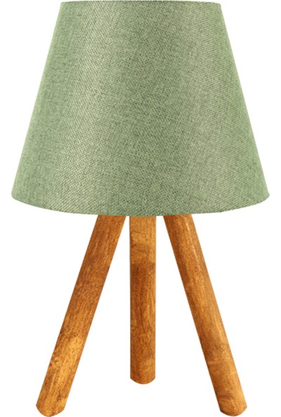 Evlight Üç Ayaklı Ahşap Abajur