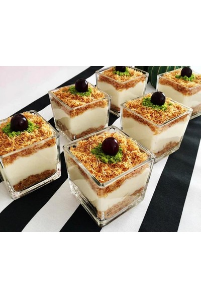 Ksv Kare Magnolya Kup Kase - Çok Amaçlı Cam Kase 6'lı