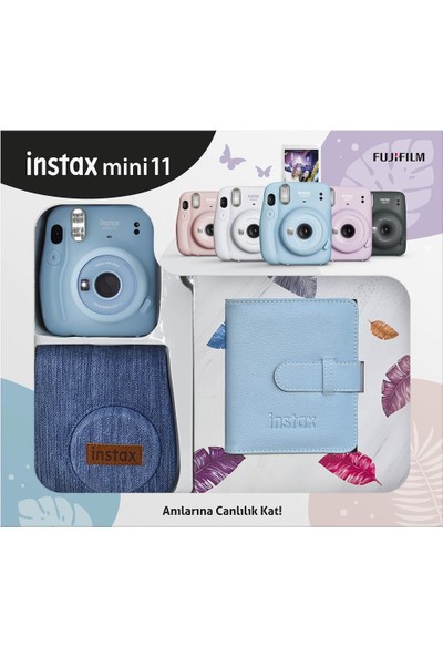 Fujifilm Instax Mini 11 Jean Çantalı Mavi Kit