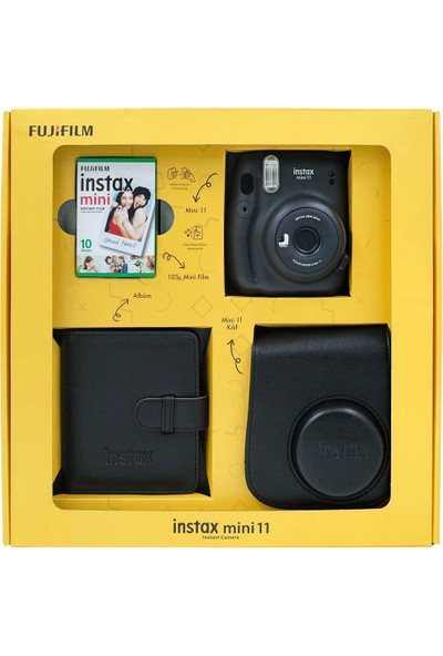 Fujifilm Instax Mini 11 Kare Albümlü Siyah Box Fujifilm Instax Mini 11 Kare Albümlü Siyah Box