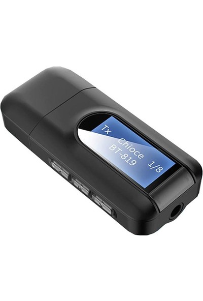 Profisher Bt 5.0 Rx-Tx USB Hifi Ses Adaptörü LCD Ekran 3.5mm Aux