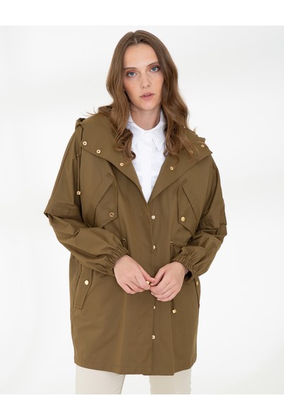 Pierre Cardin Haki Standart Fit Trençkot 50242210-VR027