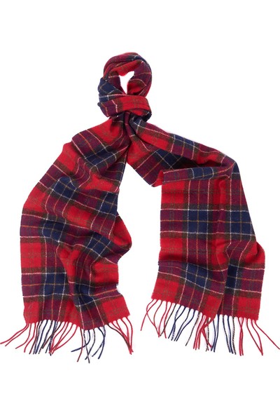 Barbour Tartan Yün Atkı (%100 Lambswool) RE35 Red Tartan